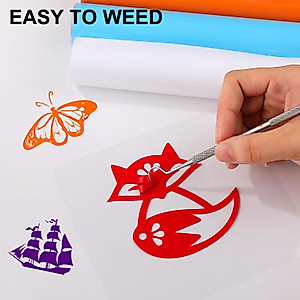 FURWEY Permanent Vinyl for Cricut-12 Pack 12 Inch by 5 Feet Permanent Vinyl Rolls, Adhesive Vinyl for Cutting Machines, Signs, Scrapbooking, Craft, Die Cutters