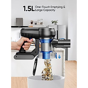 Roanow Cordless Vacuum Cleaner, 400W/33KPA Cordless Vacuum with LED Display, Lightweight & Ultra-Quiet Stick Vacuum Cleaner, 55Mins Runtime Vacuum Cleaner for Carpet and Floor, Home, Pet Hair Cleaning