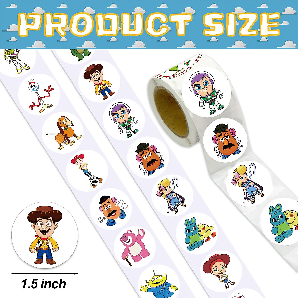 Stickers for Kids 500pcs Race Birthday Party Supplies Decorations Party Favor Supply Roll Sticker Reward Gifts Goody Bag Decoration Water Bottle Skateboard