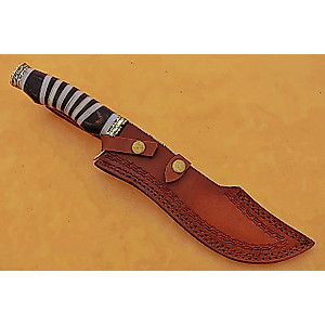 Smart & Sharp Custom Handmade Damascus Steel Hunting Knife/Bowie Knife SS-17367 (black)