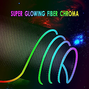 31.5"X12" Large Gaming Mouse Pad for Desk, RGB Mouse Pad with 11 Lighting Modes, Quality World Map Mouse Pad with Durable Strip Lighting, Waterproof LED Mouse Pad with Non-Slip Rubber Base