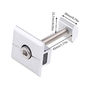 Copgge Solar Panel Middle Clamps Aluminium Solar Panel Mount Mid Clips Solar Panel Center Clamp Solar Mounting Bracket Roof Mount Clamps Solar Rail Mounting System Install Hardware (45mm pack of 12)