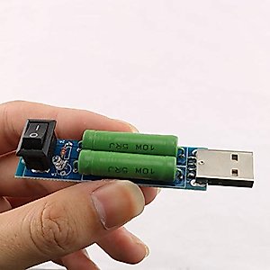 E-outstanding 2pcs Load Resistance Module 5V1A/2A Switchable Load Resistance Discharging Ageing Resistance Electronic Load Detector USB Mini Battery Load Tester Power Bank Discharge Resistor