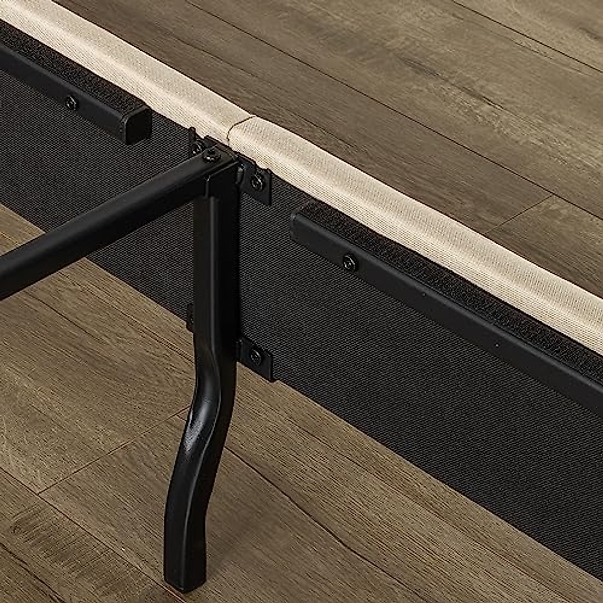 ZINUS Ibidun Upholstered Platform Bed Frame, Mattress Foundation, Wood Slat Support, No Box Spring Needed, Easy Assembly, King, Beige