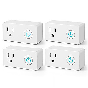 BN-LINK WiFi Heavy Duty Smart Plug Outlet, No Hub Required with Timer Function, White, Compatible with Alexa and Google Assistant, 2.4 Ghz Network Only (4 Pack)