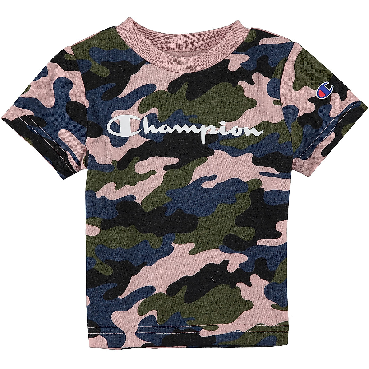 Champion Sets Baby Boy Newborn Two Tees and Fleece Pant 3 Piece Set Baby Clothes (Desert Camo SS/Natural SS/Cargo Olive Fleece, 0-3 Months, 3_months)