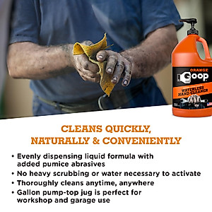 GOOP Orange Liquid with Pumice Multi-Purpose Waterless Hand Cleaner - 1 Gallon Pump Bottle