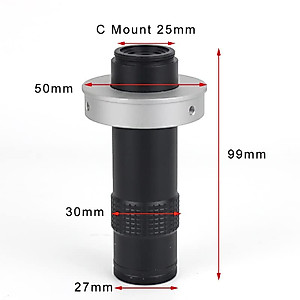 Handheld Digital Microscope Accessories 1080P 13MP Industrial Video Digital Microscope Camera 130X Zoom C Mount Lens Microscope Accessories (Color : E 130X Lens)