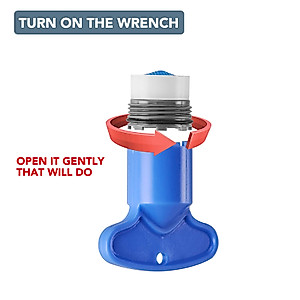 Eiggsco Eigso 5 Pieces Faucet Aerator - Insert Water Tap Aerators Faucet Flow Restrictor Replacement Parts for Bathroom or Kitchen,1.2GPM,16.5mm/0.65Inch,Blue