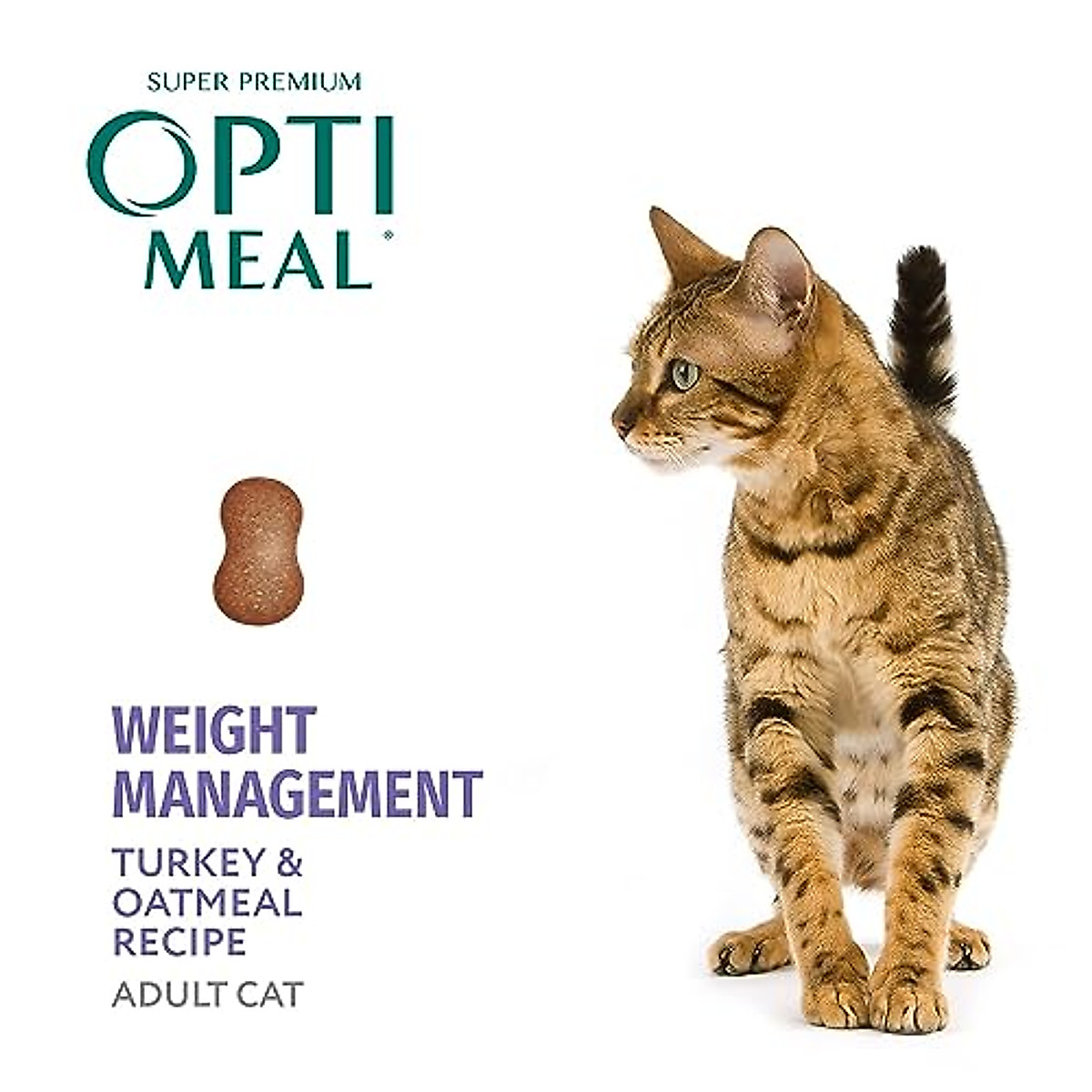 OPtimeal Weight Control Cat Food - Proudly Ukrainian - Cat Food Dry Recipe with Metabolism Support for Healthy Digestion, Tasty Dry Cat Food for Adult Cats (3.3 lbs, Turkey & Oatmeal)