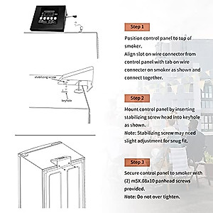 990050048 Digital Control Panel Replacement Parts, Compatible with Masterbuilt MB ESQ30B, ESQ30S, 20070106, 20070206, 20072010, 20070910 and More Electric Smoker Grill Models Controller