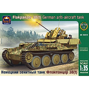 Sd Kfz 140 Ausf M Flakpanzer 38(t) Gepard German Tank Model Kit 1/35 Scale - Military WW2 Tank Miniatures Plastic Model Set Army Vehicle Building Kit with Assembly Instructions in Russian Language