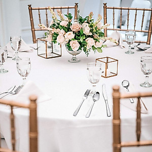 faderic Cutlery Set, 24 Piece Stainless Steel Silverware Set With Soup Spoons for 4, Flatware Set, Silver