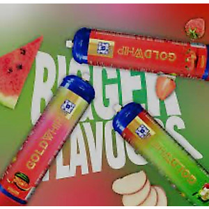 GoldWhip Original 615g Whipped Cream Charger Pure Nitrous Oxide Tank 0.95L Nitrous Oxide Cartridge (6 Cylinder). Watermelon, strawbewrry, Apple 2 of Each Flavor Pack of 6 Made in Poland