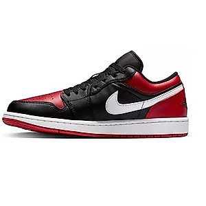 nike Air Jordan 1 Low Men's Shoes Alternate Bred Toe 553558 066 - Size 10.5 White/Black