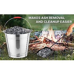 Skywin-Metal Bucket 4 Gallon Pack,Metal Can with Lid,Durable Small Metal Trash Can with Lid,Environment Friendly Metal Bucket with Lid for Outdoor Use