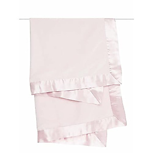 Little Giraffe Baby Blanket - Velvet Soft Blanket with Satin Trim - Baby Stroller Blanket - Newborn Baby Essentials & Baby Gifts - 29x35" - Pink