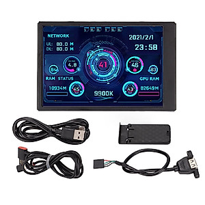 3.5in IPS Computer Temp Monitor, PC Sensor Panel Display, PC CPU HDD Data Monitor Computer Temperature Display for Windows System(3.5inch)