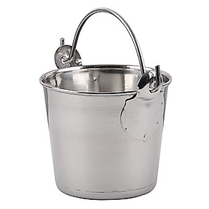 Lindy's 1-Quart Stainless Steel Bucket, Durable Seamless Bucket for Many Home Tasks, Carry Water or Milk, Fill with Food, Use as a Flower Pot, Cleaning Bucket, Table Centerpiece and Much More