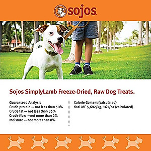 Sojos Simply Lamb Freeze-Dried Dog Treats, 4 oz
