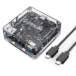 ORICO USB C Hub, 5 in 1 USB C to 4K HDMI Adapter with PD Charging, 3 USB 3.0 Ports, Portable Dongle for MacBook Air Pro, iMac, Chromebook, Dell XPS, Type C Laptops and More