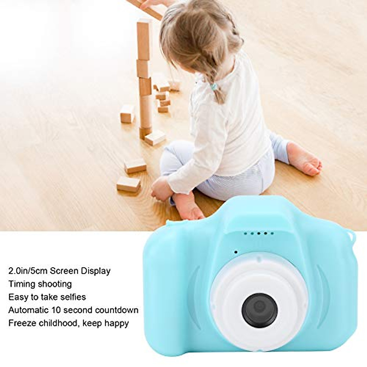 Kid's Camera, Multifunctional Children's Digital Camera Camera Photo Video with Memory Card Gift for Girl boy(Green 32GB)