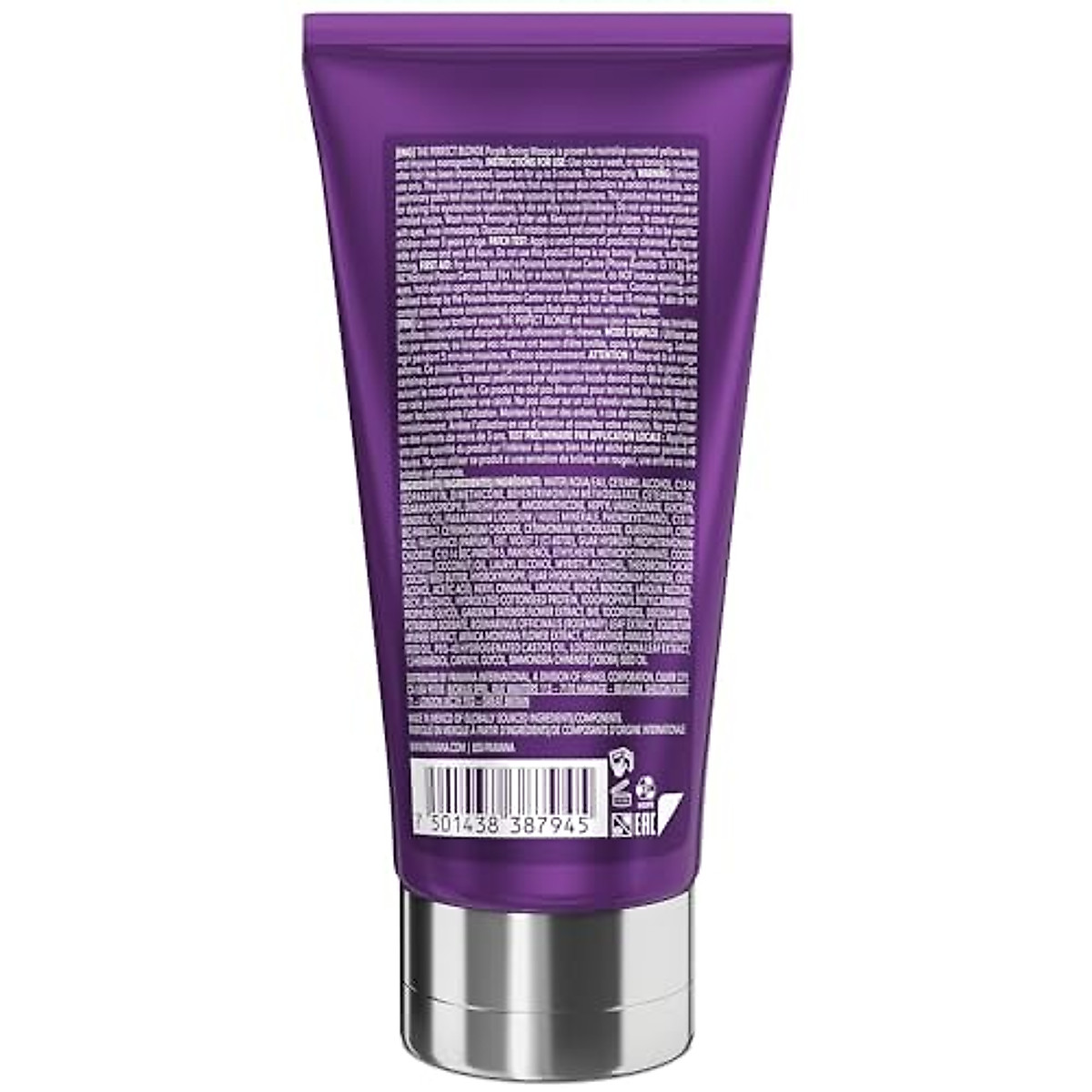 PRAVANA The Perfect Blonde Purple Toning Masque Treatment | Neutralizes Brassy, Yellow Tones | For Color-Treated Hair | Adds Strength, Shine, Elasticity | 5 Fl Oz