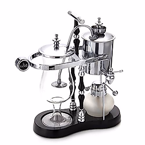 Diguo Belgian/Belgium Balance Siphon/Syphon Coffee Maker. Elegant Double Ridged Fulcrum with Tee handle
