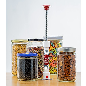 Pump-N-Seal + Mason Jar Attachment Food Vacuum Sealer System - vacuum seal mason jars, recycled jars, ordinary freezer bags, vacuum bags, bowls, and more