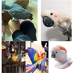 Bonaweite Pet Parrot Anti-bite Collar, Anti-Grab Feather Lick Wound Healing Safety Practical Neck Cover, Protective Recovery Collars for Macaw African Budgies Parakeet Agapornis Fischeri Cockatiel