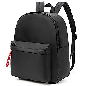 Veious Mini Backpack Purse for Women or Girls Lightweight Small Daypack Backpacks (Black)