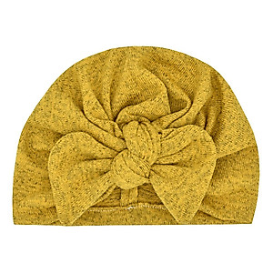 Asufegucd Baby Turban Hats Turban Bow Knot Baby Infant Beanie Baby Girl Soft Knit Toddler Cap (ASXDL20211227)
