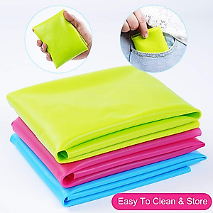 3 Pack Large Silicone Sheets for Crafts, Liquid, Resin Jewelry Casting Molds Mat, Silicone Placemat. 15.7” x 11.8” (Blue & Rose Red & Green)