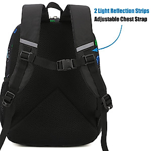 JinBeryl Toddler Backpack for Boys, 12 Inch Kids Dinosaur Backpack for Preschool or Kindergarten, Black