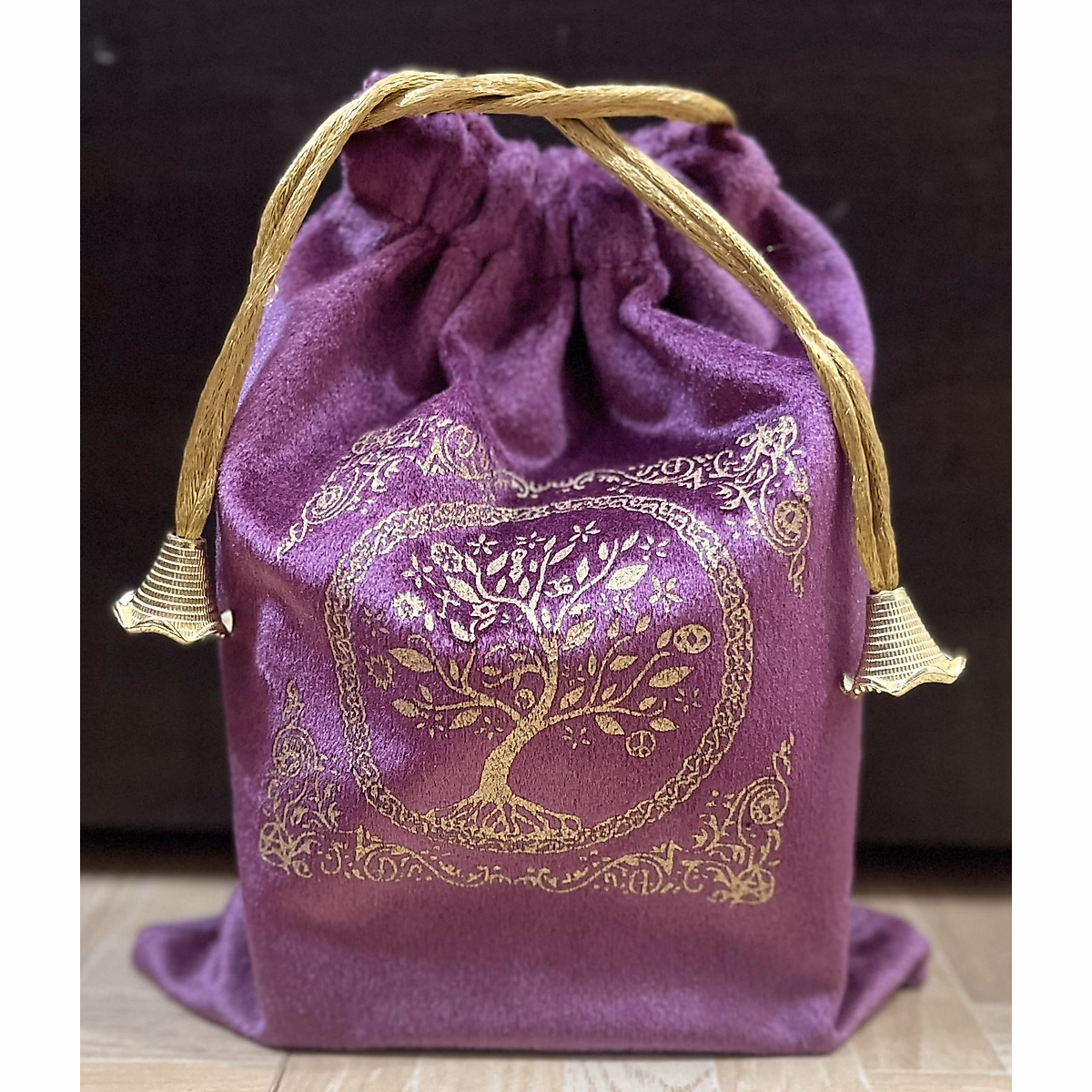 Indian Consigners Soft Velvet Pouch for Tarot, Altar, Rune, Gift, Crystal, jewelry Wrap Bags for Precious, Sacred and Spiritial Items (Purple Wine)