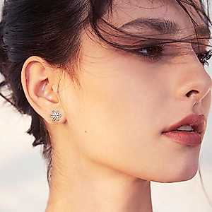 YADOCA 10 Pairs Hypoallergenic Surgical Steel Stud Earrings for Women Girls CZ Heart Butterfly Flower Stud Earrings Set