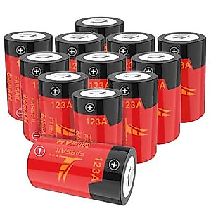 Arlo Batteries Rechargeable 123A, FARSAIL 12-Pack 800mAH ICR17335 NiMH Batteries and LCD Display CR123A Charger for Arlo VMC3030 VMK3200 VMS3130 3230C 3430 3530 Cameras, August Pro WiFi, Flashlight
