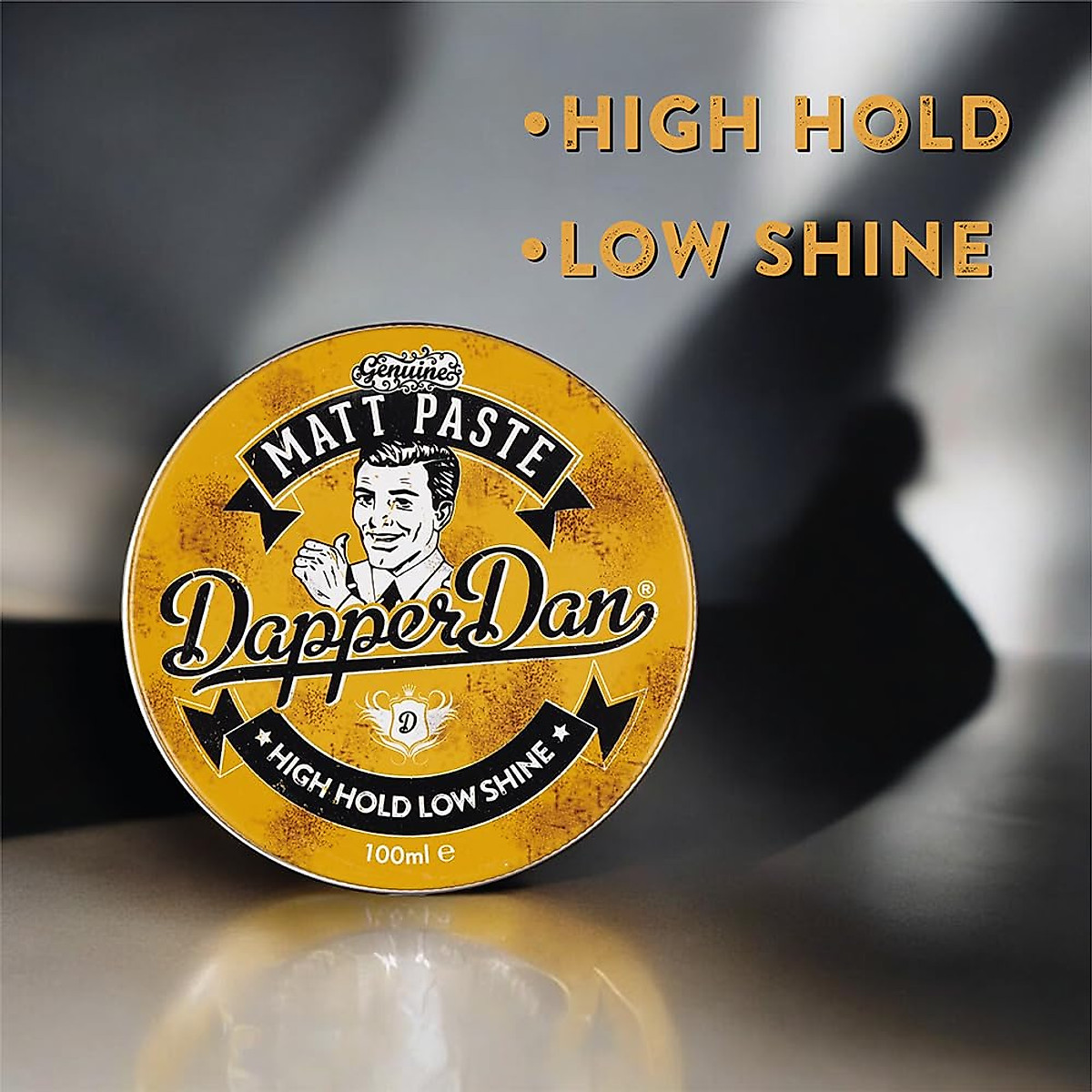 Dapper Dan Matt Paste, High Hold Low Shine Hair Paste for Men, Versatile Hair Product with Flexible Hold for All Styles, Vintage Cologne Fragrance, 1 x 100ml