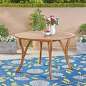 Christopher Knight Home Adn Outdoor 47" Round Acacia Wood Dining Table, Teak