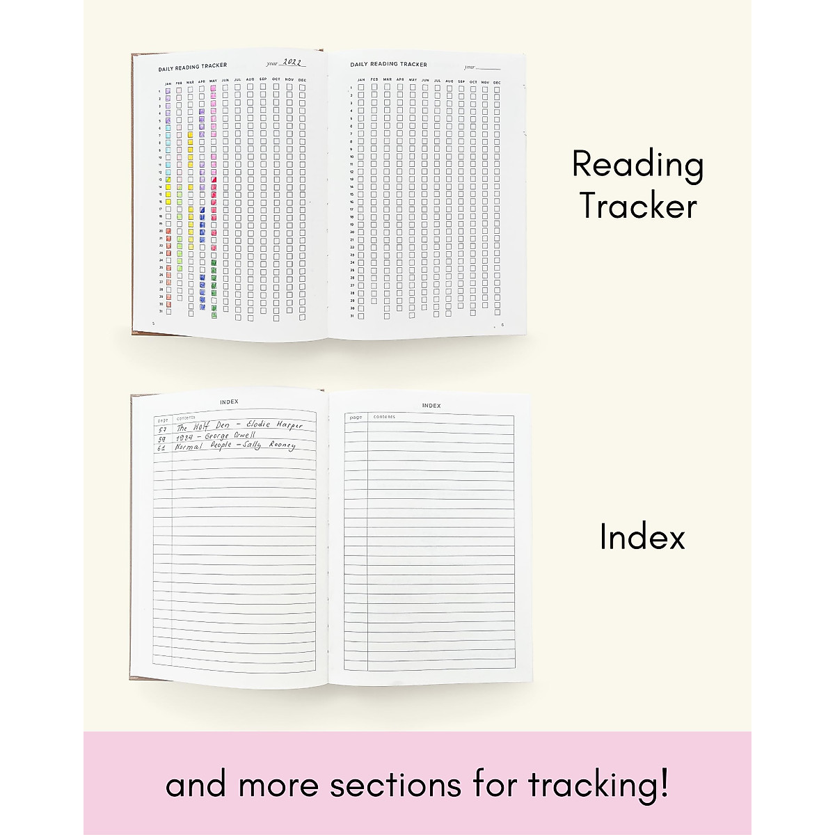 KUNITSA CO. Reading Journal. Book Journal for Book Lovers & Readers. Review and Track Your Reading (Green) - 52 book reviews