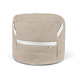 Covermates Round Accent Table Cover - Patio Outdoor Furniture Cover, Water Resistant Outdoor Ottoman/Side Table Cover, Prestige 900D Polyester, 42DIAMETER x 25H, Clay