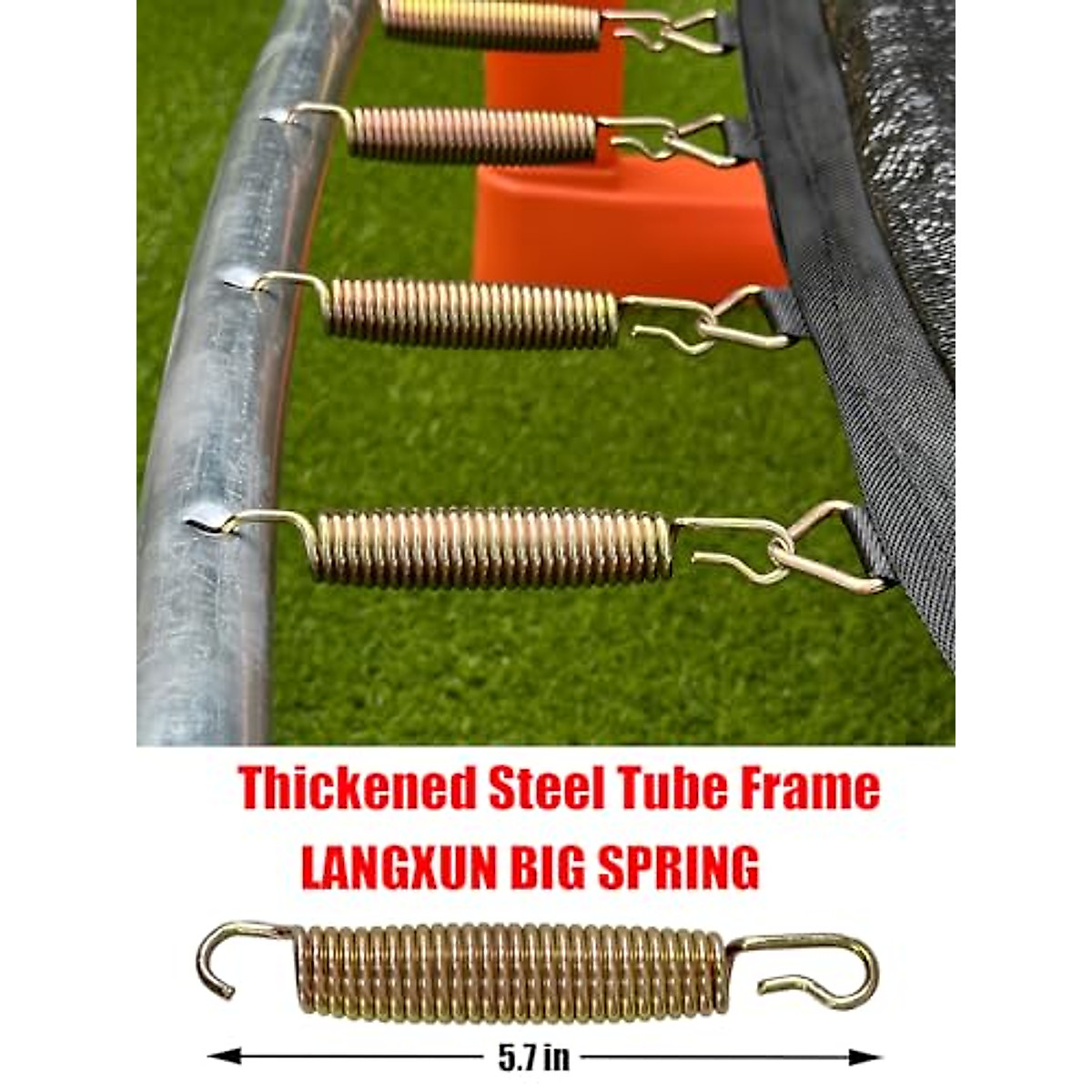 LANGXUN 6.5Ft 7-in-1 Rectangle Trampoline for Kids, with Climb, Slide, Swing, Basketball Hoop, Multi-Functional Indoor Outdoor Baby Toddler Mini Trampoline for Girls and Boys Birthday Gift, Age 1-10