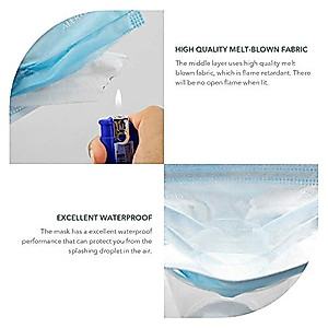 ALERTCARE 50 Pack Disposable Face Masks with Elastic Earloops, Breathable 3 Layer Protective Face Covering, Comfortable Face Mask for Adults Indoor or Outdoor