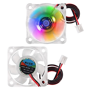 AEDIKO 6pcs 4010 Fan 3D Printer Fan DC 24V Mini Brushless Cooling Fan 40x40x10mm Hydraulic Bearing Fan RGB LED with 2 Pin Terminal for 3D Printer, DVR, PC,CPU