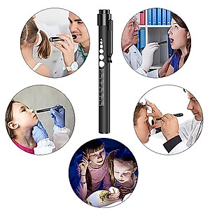 SEVENKA 2 Rechargeable Pen Lights with Pupil Gauge & Ruler, LED Penlights for Nurses Doctors, USB-C Rechargeable, Warm/White Light, Pocket Clip, Penlight Flashlights for Nursing Student