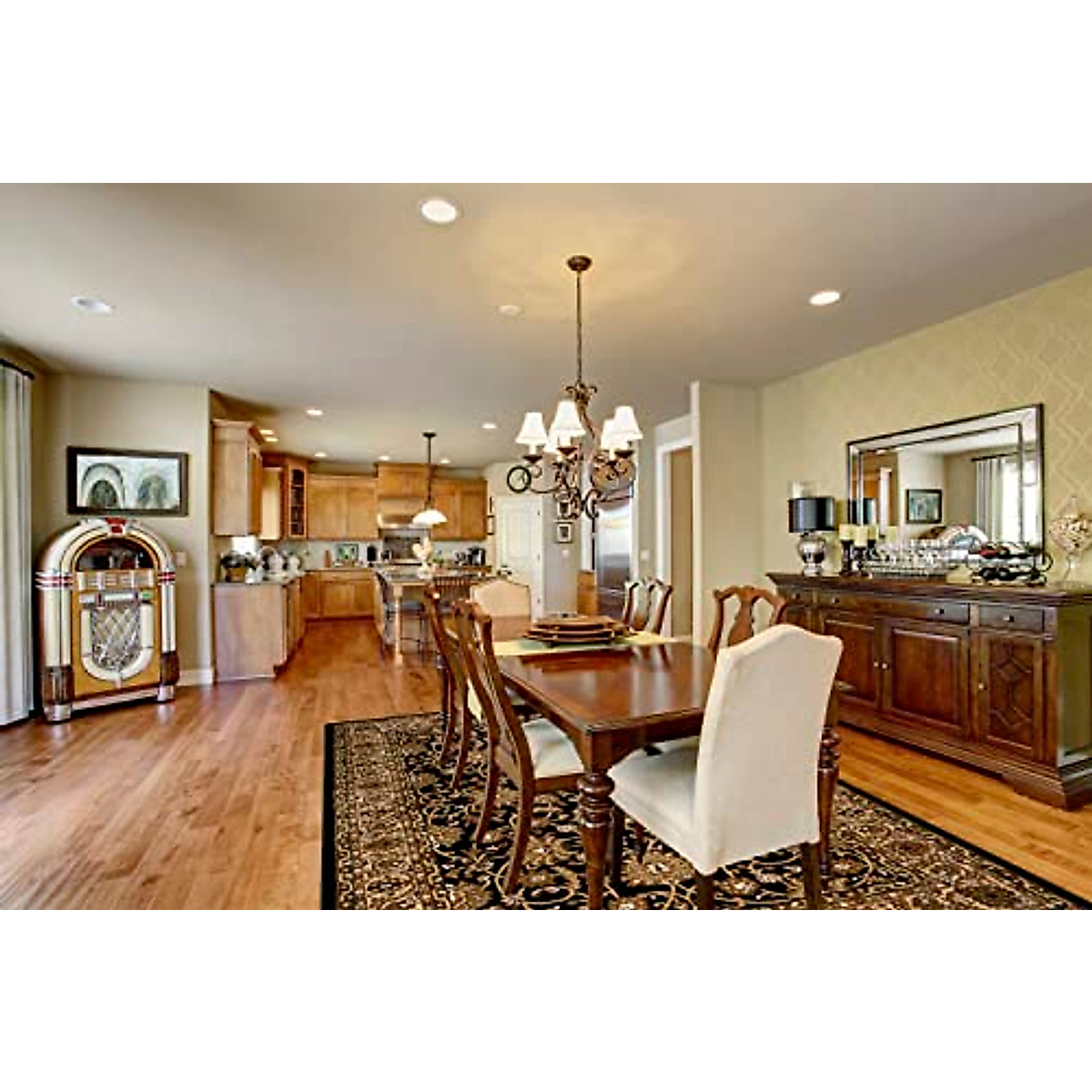 Great American Distributors -Batumi Black Traditional/Transitional Area Rug 5'3" X 7'6"