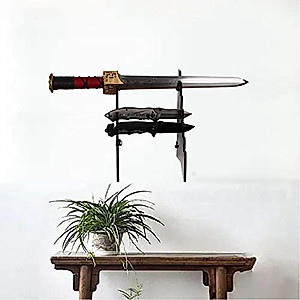 knife stand, sword wall mount, Knife display stand, knife display case, collectible knife display stand, knife holder, for pocket knife organizer& Display hut home decoration (black)