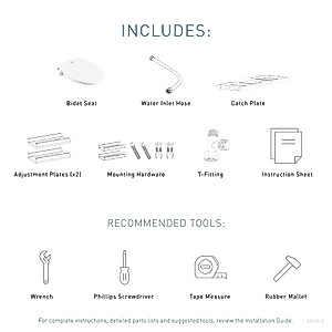 Moen EB500-E 2-Series Standard Non-Electronic Bidet Toilet Elongated Seats, White