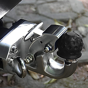 AUCELI 4PCS Trailer Ball Cover, 2 inches ID Rubber Towing Hitch Ball Protector for Daily Use Shop Store, Waterproof Dustproof Towball Sleeve Cap Replacement Car Accessories Universal for Truck RV Boat