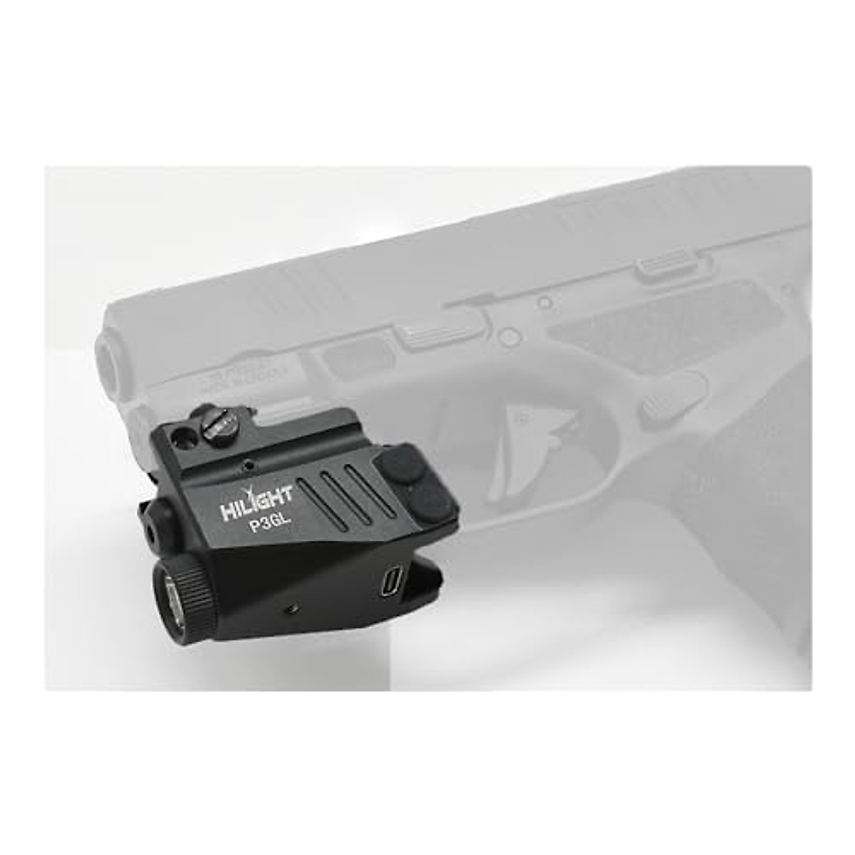 HiLight - Tactical MV3GL, Maverick Series - 500 Lumens Strobe Flashlight & Single (Green) Laser w/Rechargeable USB Battery - Subcompact, Compact Pistol, Handguns & Precision Laser Class of IIIA, 5mW